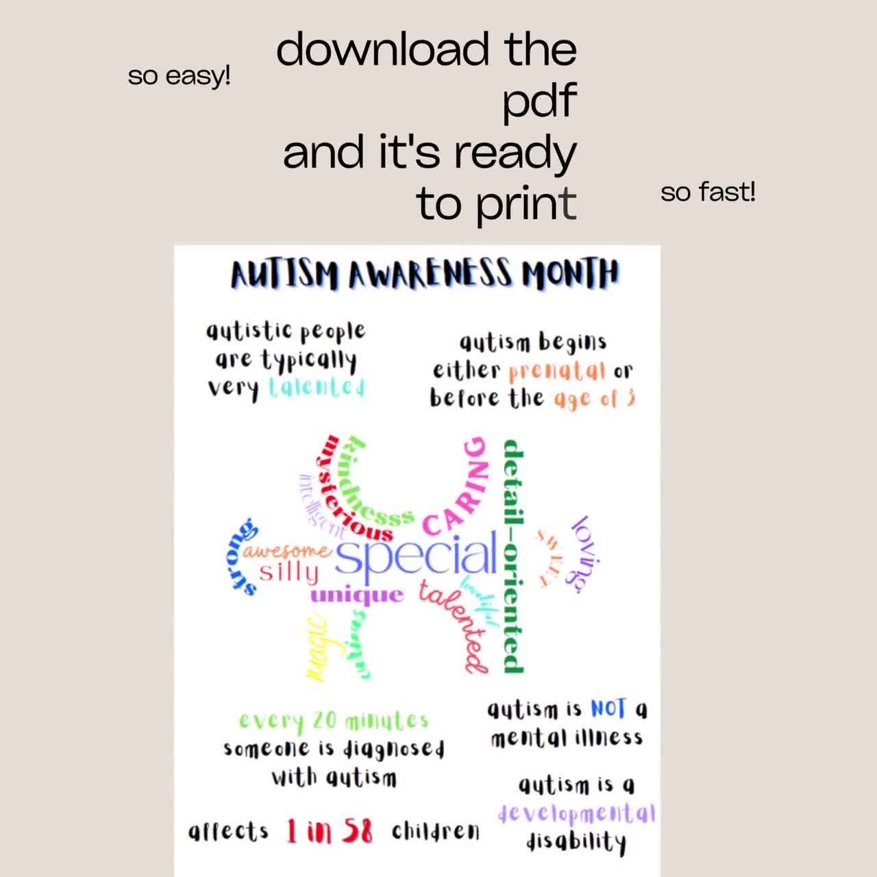 Autism Awareness Month Poster