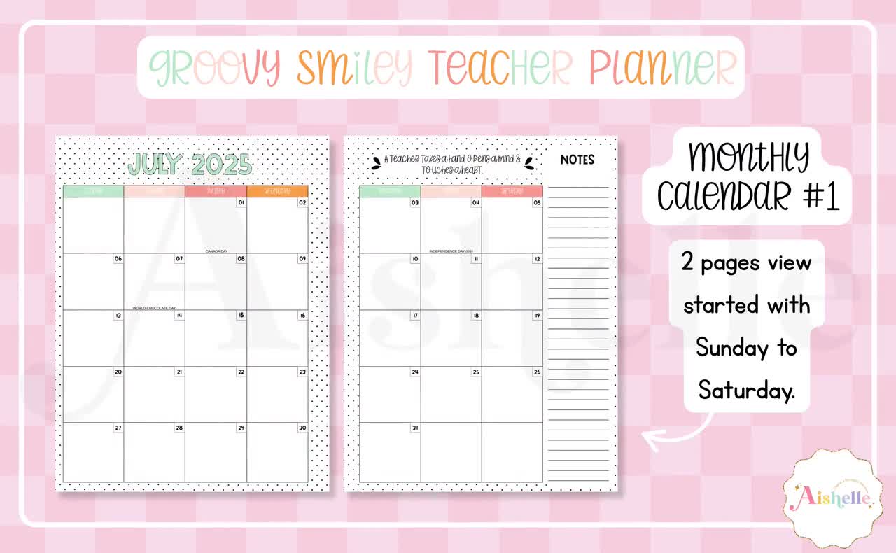 Teacher Training Planner Teacher Planner 2025 2026 A4 Size By Pirongs 6 ...