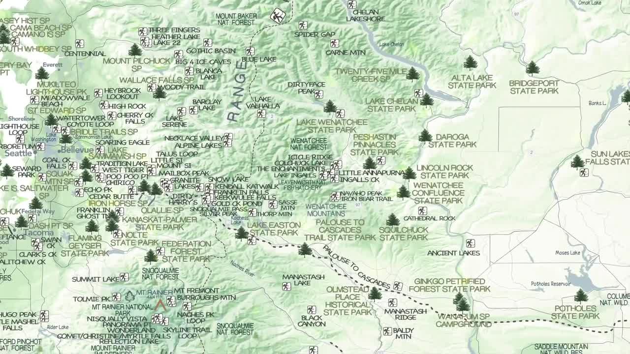 Paquete De Mapas Del Bosque De Washington
