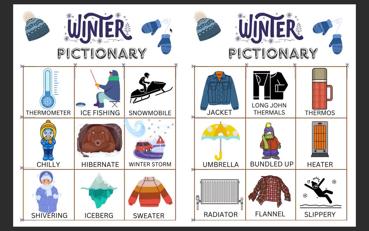 Winter Pictionary Engaging Pictionary Ideas For Kids Creative