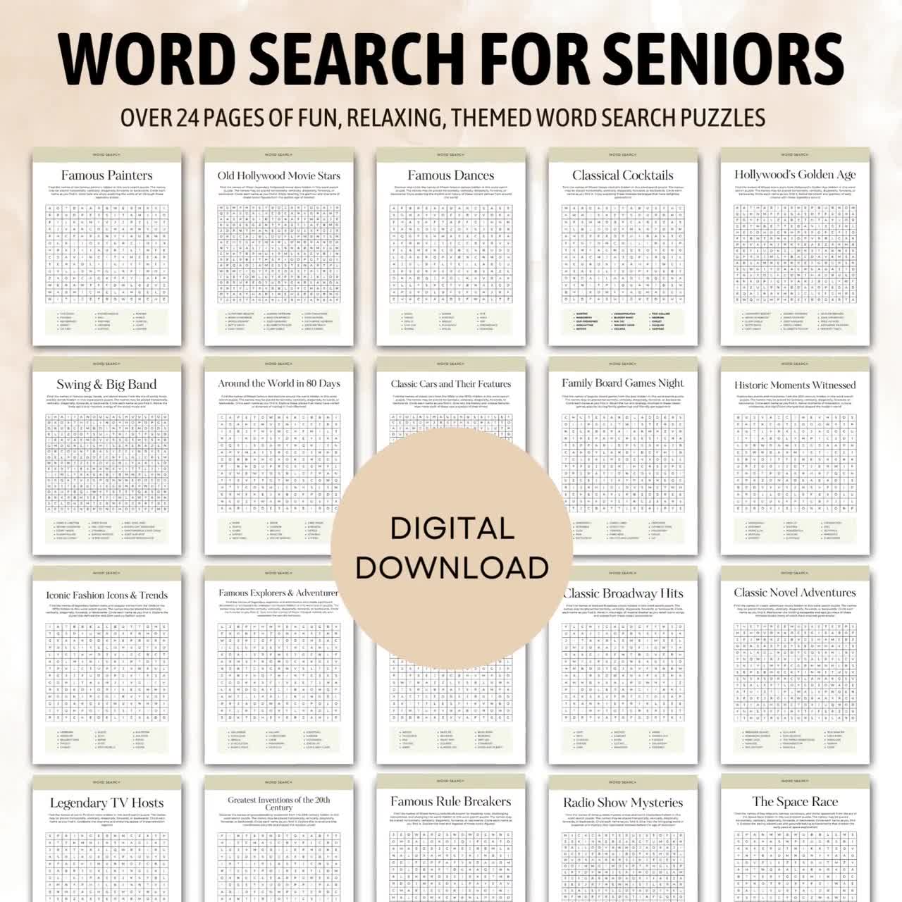 Roaring Twenties Word Search Puzzle